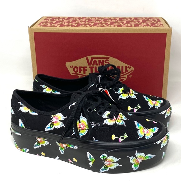 Vans | Shoes | Vans Authentic Stackform Platform Low Top Black Canvas ...